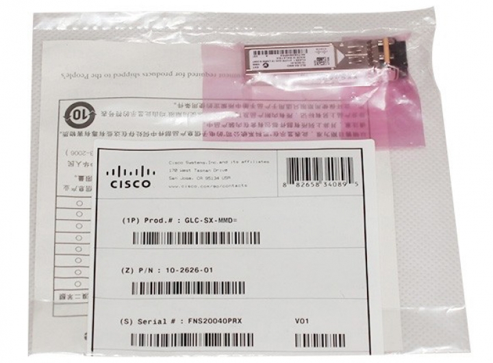 Module Cisco GLC-SX-MMD 1000BASE-SX SFP Transceiver chính hãng