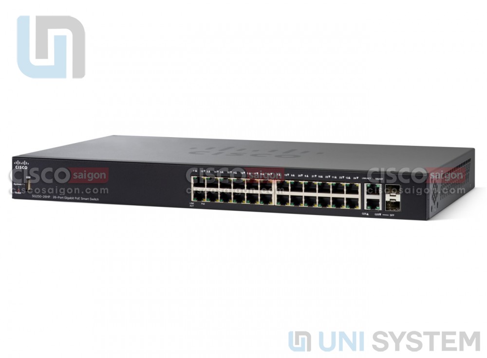 Cisco SG250-26HP 26-port Gigabit PoE Switch