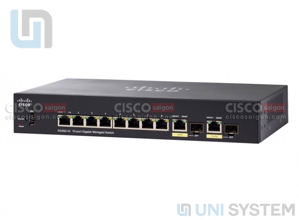 Cisco SG350-10 10-port Gigabit Managed Switch