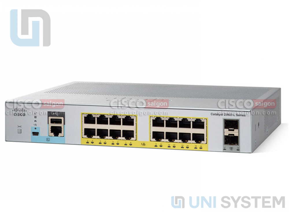 Catalyst C1000-16P-E-2G-L 16x 10/100/1000 PoE+, 120W, 2x 1G SFP